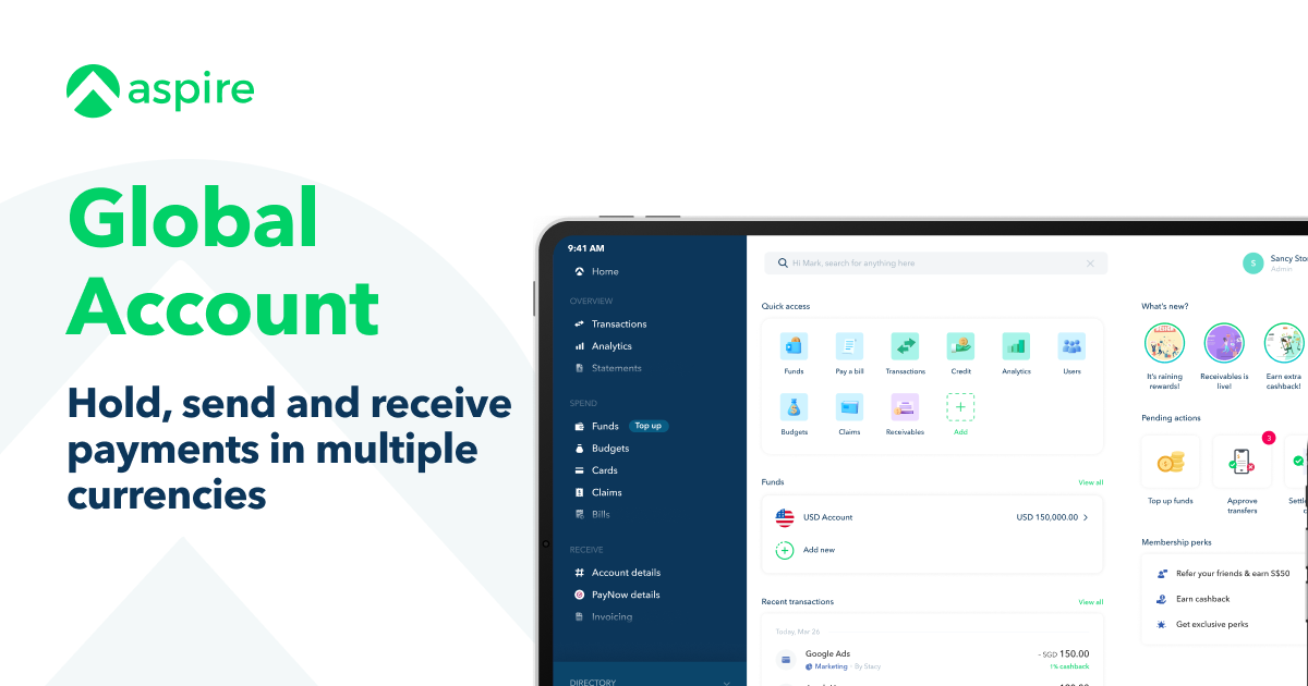 The all-in-one, Global Account - Aspire Singapore